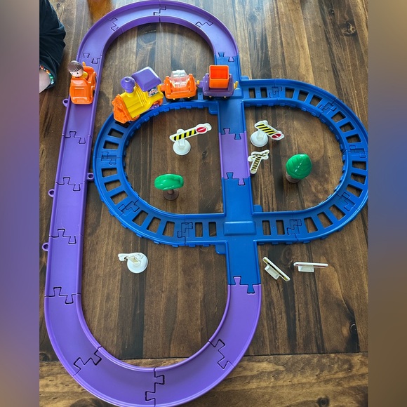 Toys | Vintage 1995 Redbox Colorful Train And Car Track Set | Poshmark